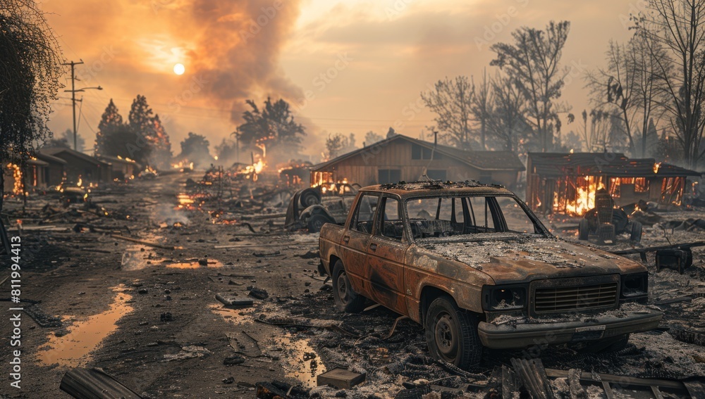 Contrast the destruction caused by wildfires with images of hope and ...