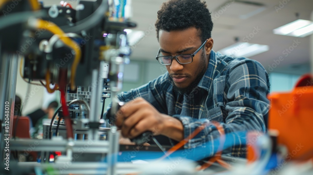 School of Engineering: Students Working on Mechanical Technician ...