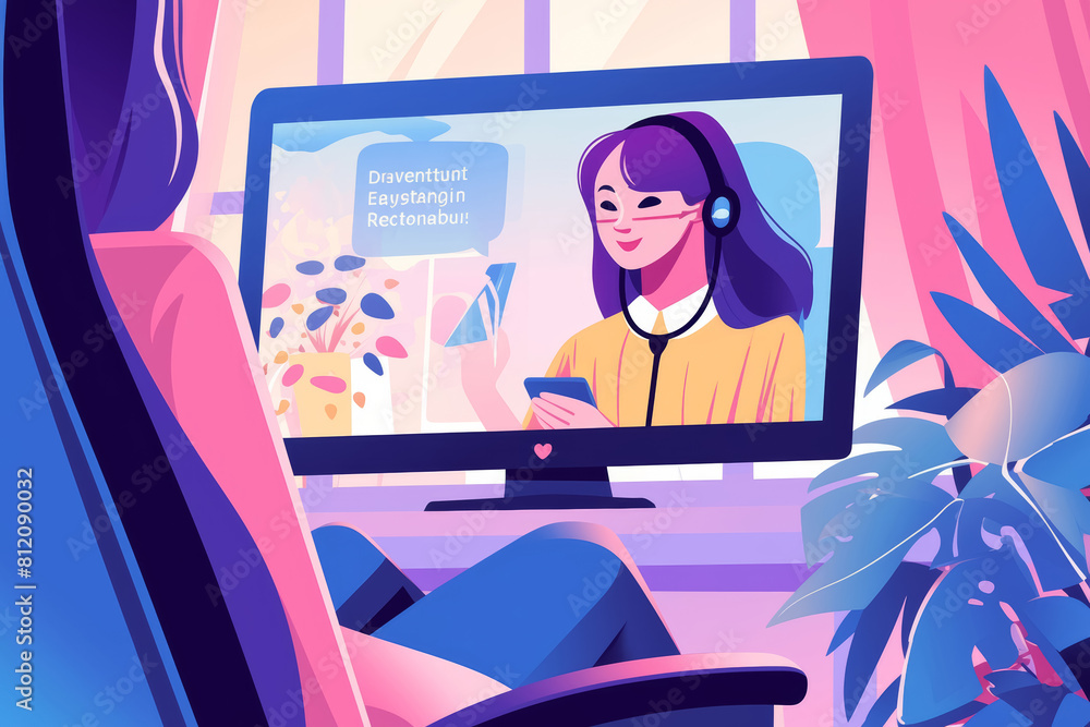 Virtual Mental Health Therapy Session in a Comforting Home Environment ...