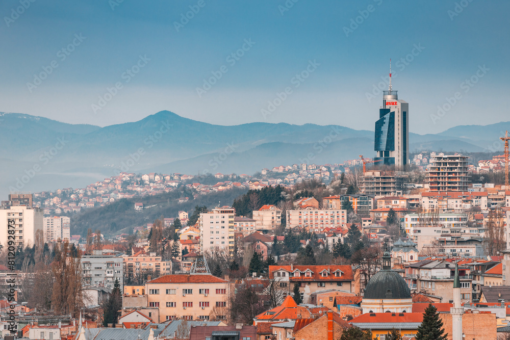 16 March 2024, Sarajevo, Bosnia and Herzegovina: sleek lines of the ...