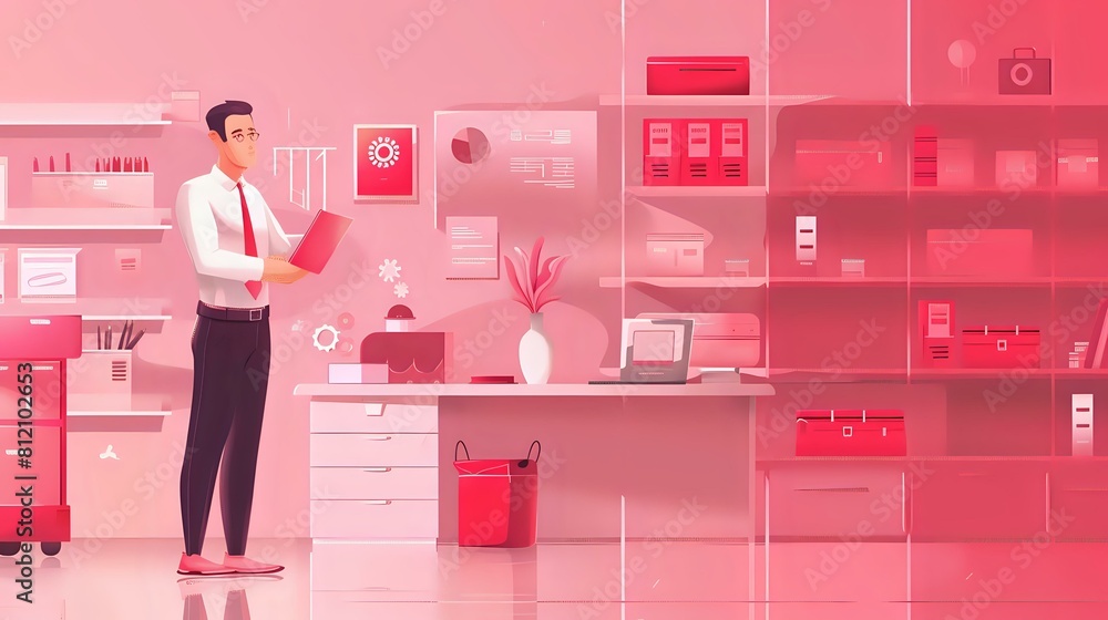 Depiction of an Accounts Receivable Manager handling overdue payments ...