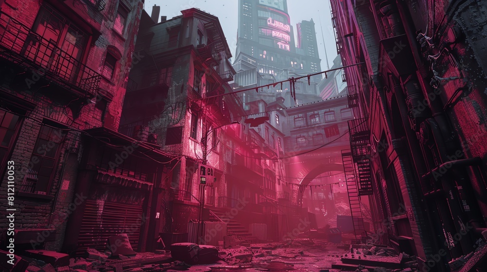 Craft a digital CG 3D composition featuring a utopian cityscape with ...