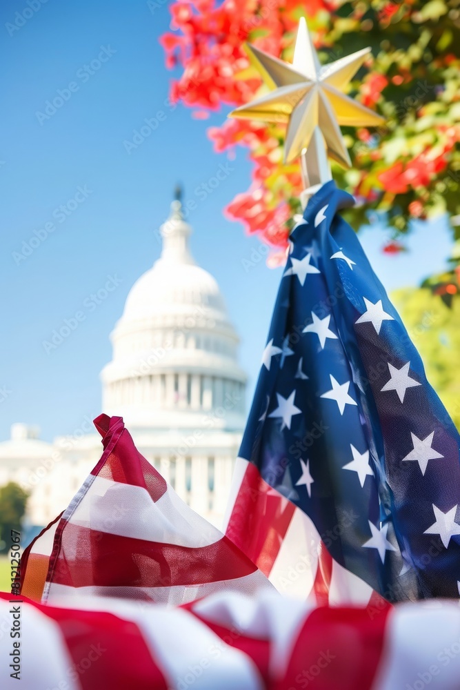 Celebrate America's Independence Day, White House in background ...
