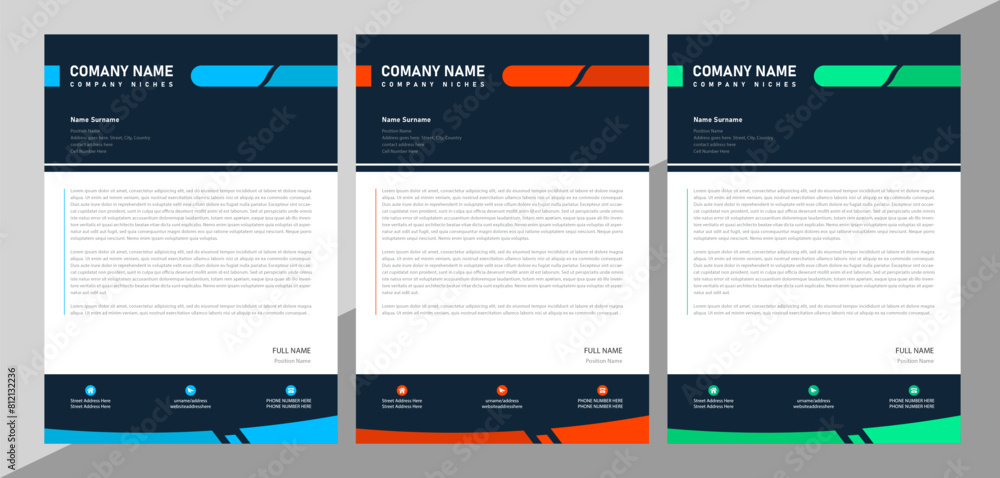 Modern business letterhead clean paper professional official corporate ...