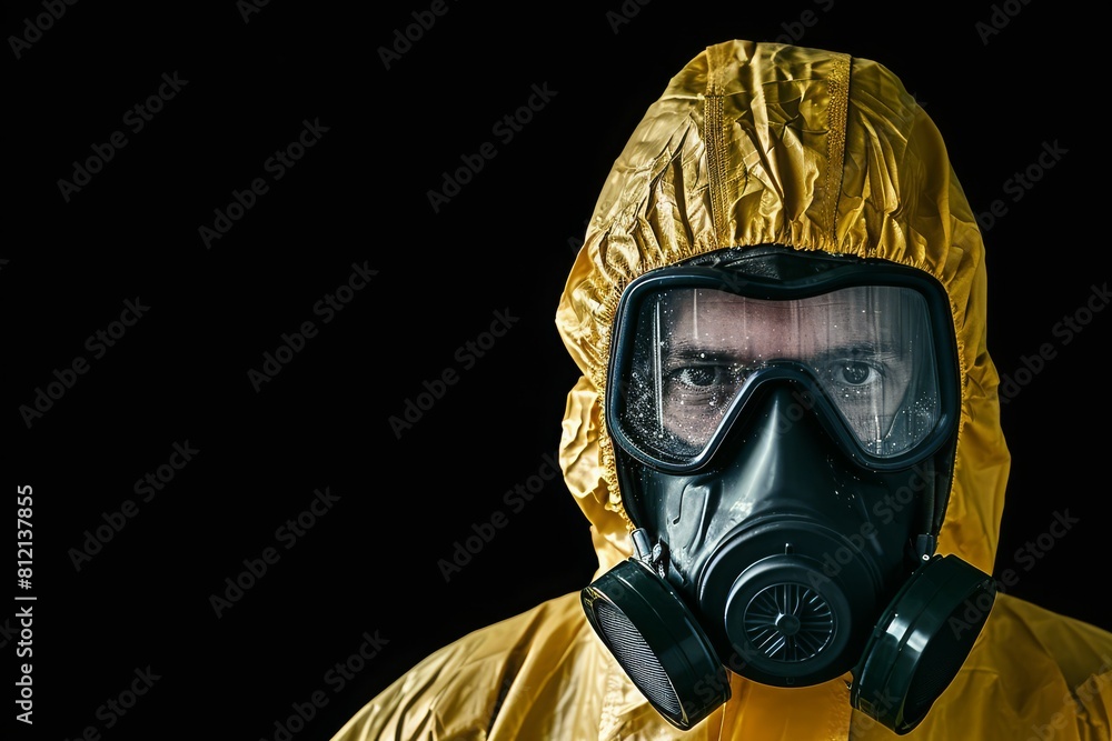 Chemical, Radiation and Biological Protection Man wearing cold war era ...