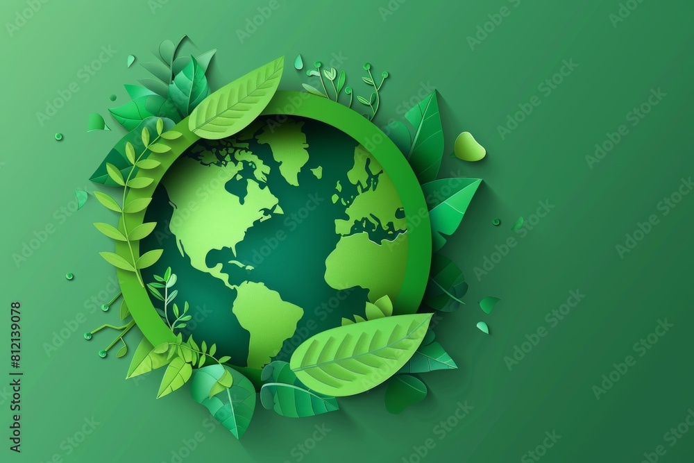 World environment day concept banner with text "5 June World ...