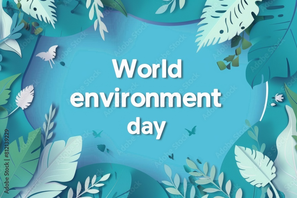 World environment day concept banner with text "5 June World ...