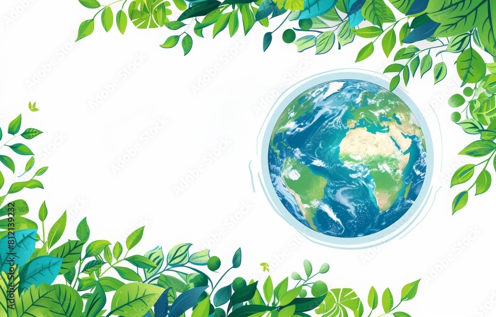 World environment day concept banner with text "5 June World ...