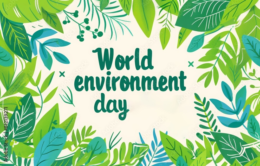 World environment day concept banner with text "5 June World ...