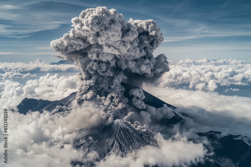 volcano erupting volcanic explosion ash ecuador cloud dust landscape ...