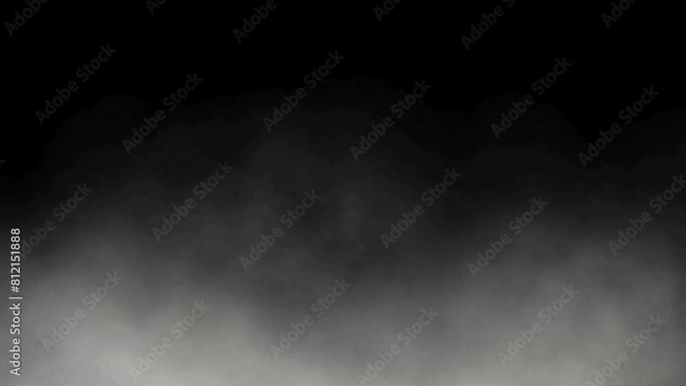White fog and mist effect on black studio showcase. Smoke overlay ...