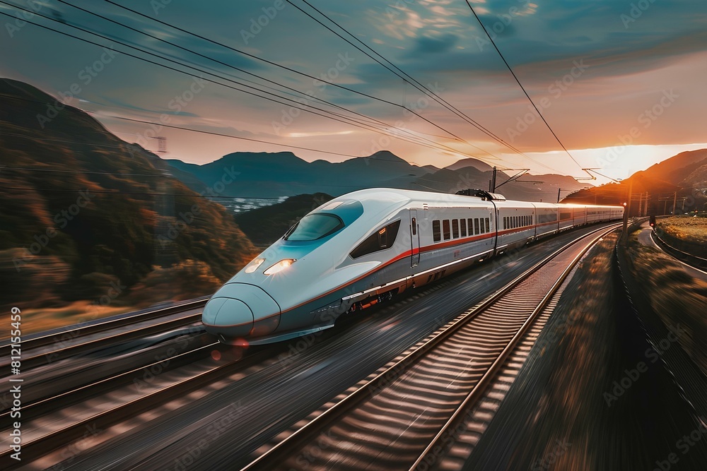 The high-speed train is a marvel of modern engineering. It can travel ...