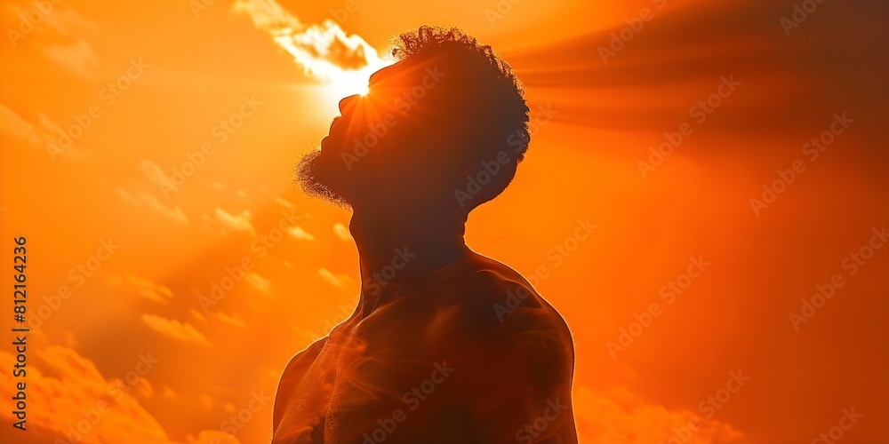 Man struggles under scorching sun in summer heat highlighting health ...