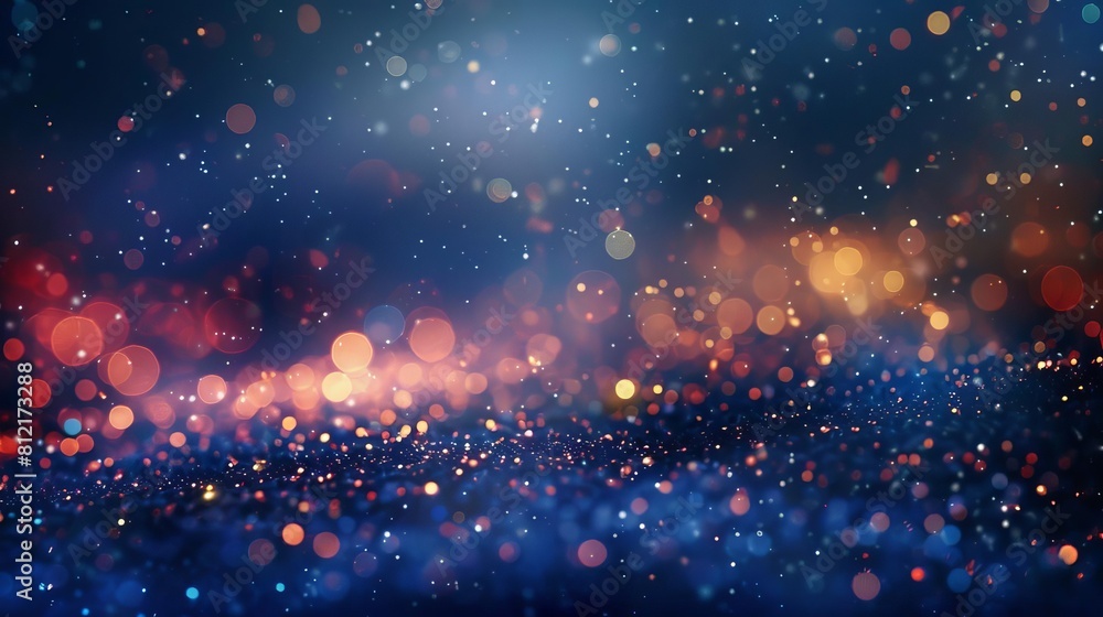 colorful blurred bokeh lights on navy blue background defocused glitter texture 4k wallpaper ...