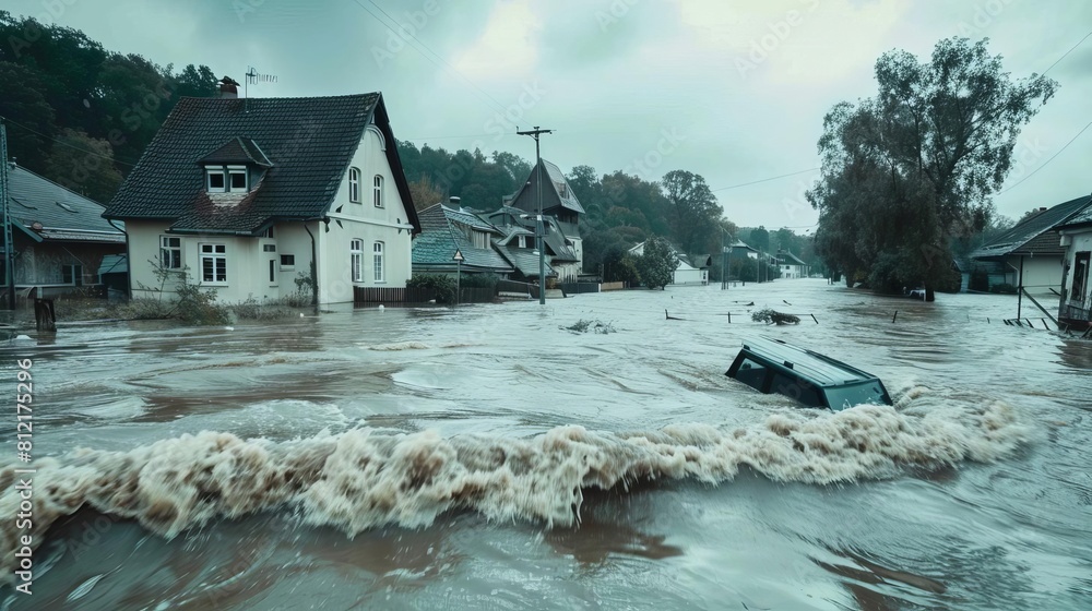 devastating flood disaster harrowing scenes of large river flooding ...