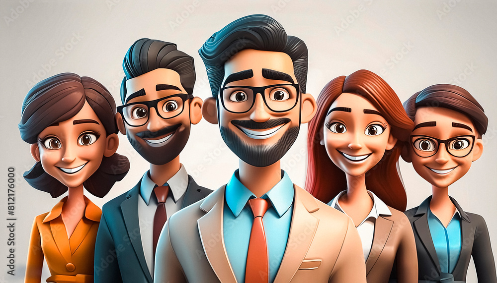 Office workers team characters isolated. Group of employees, teamwork ...