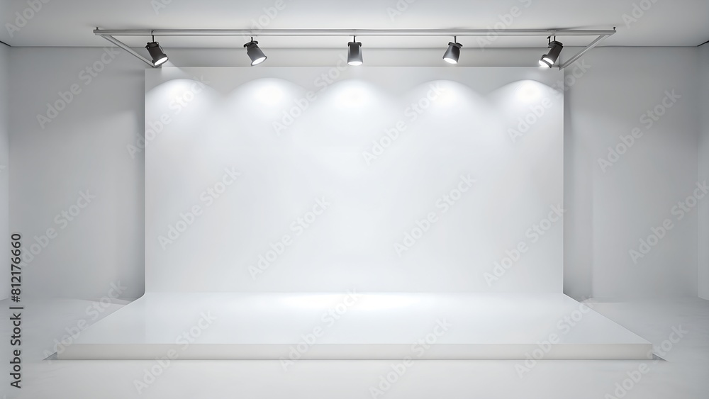 Blank white studio background. Design for product demonstration. Stock ...