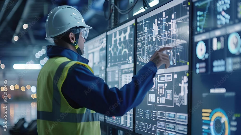 engineer monitoring ai dashboard with realtime data and predictive ... engineer monitoring ai dashboard with realtime data and predictive ...