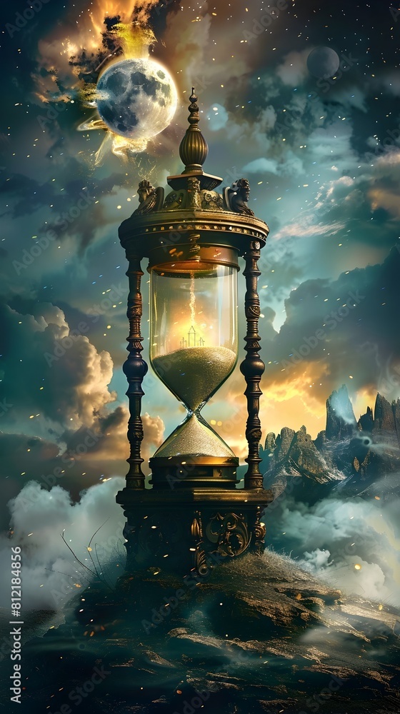 Vintage Destiny An Hourglass Narrates a Timeless Tale of Fate and ...