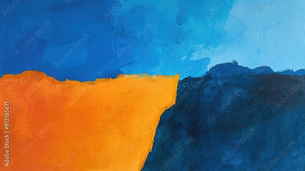 The oil painting abstract picture of the primary colour and secondary ...