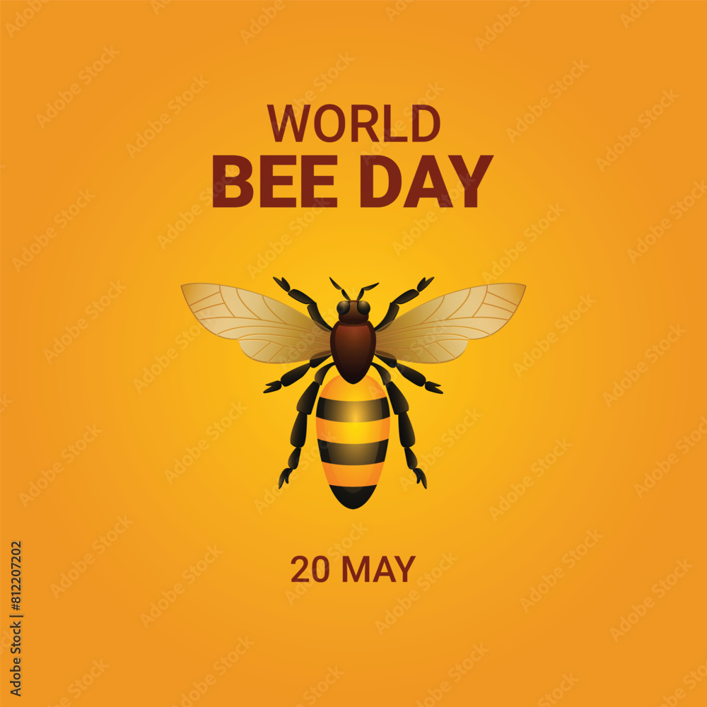 World Bee Day creative template for various uses, featuring a honey bee ...