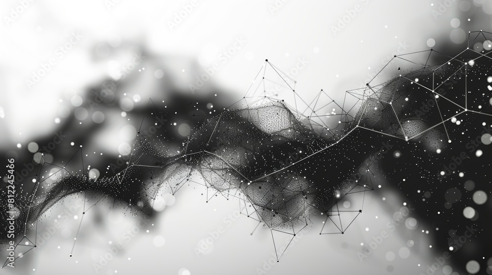 Abstract network connection isolated on white background. Network ...