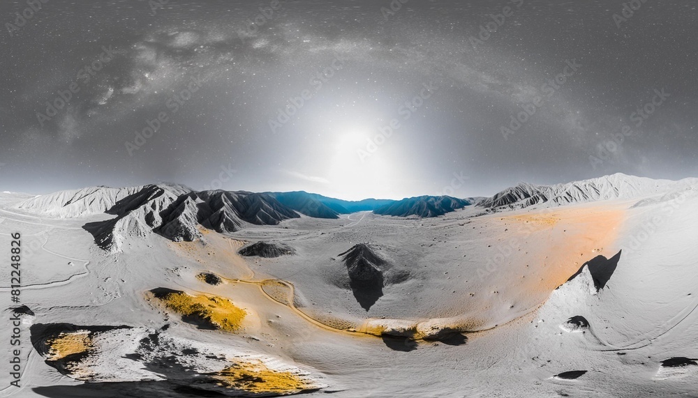 360 degree moon landscape equirectangular projection environment map ...