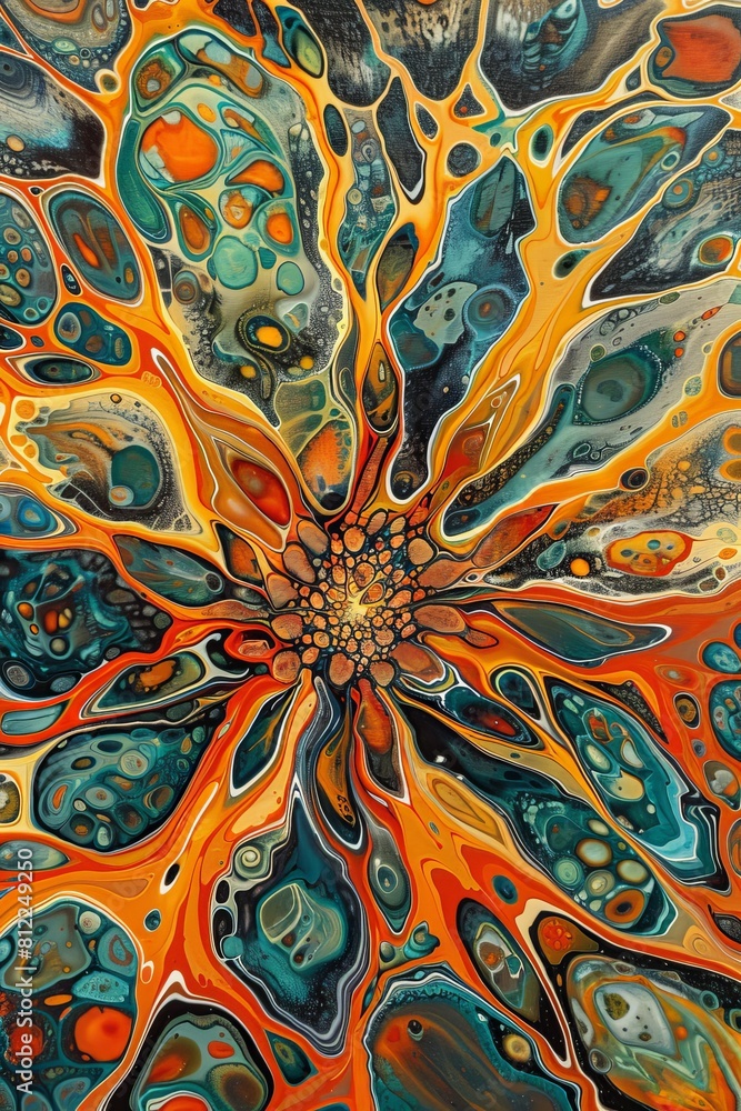 Vivid explosion of colors inspiring art event scene perfect for monthly ...