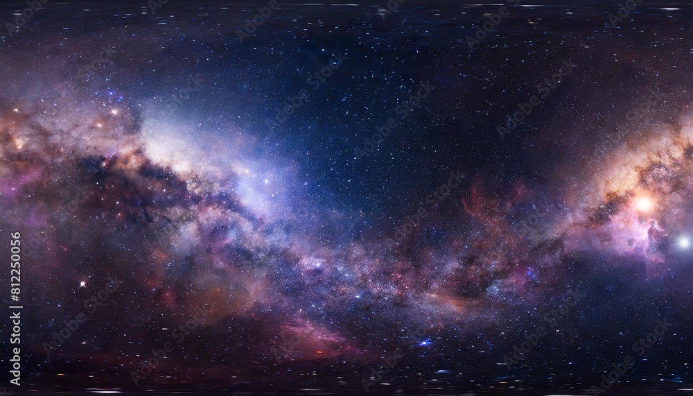 360 degree space background with nebula and galaxy equirectangular ...
