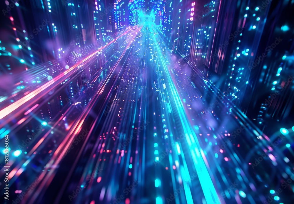 "Visualization of IoT, data flow, and digitalization in a dark server ...