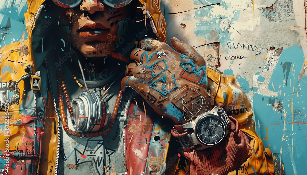 Utilize CG 3D techniques to create a hyper-realistic close-up of a ...