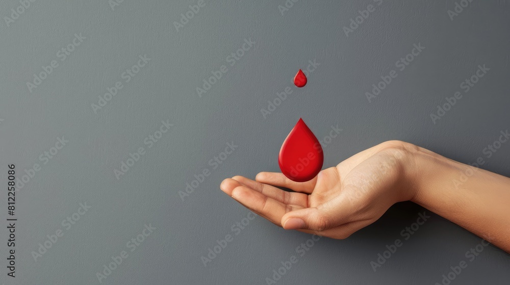 Blood donation concept illustrated with an image of a human hand ...