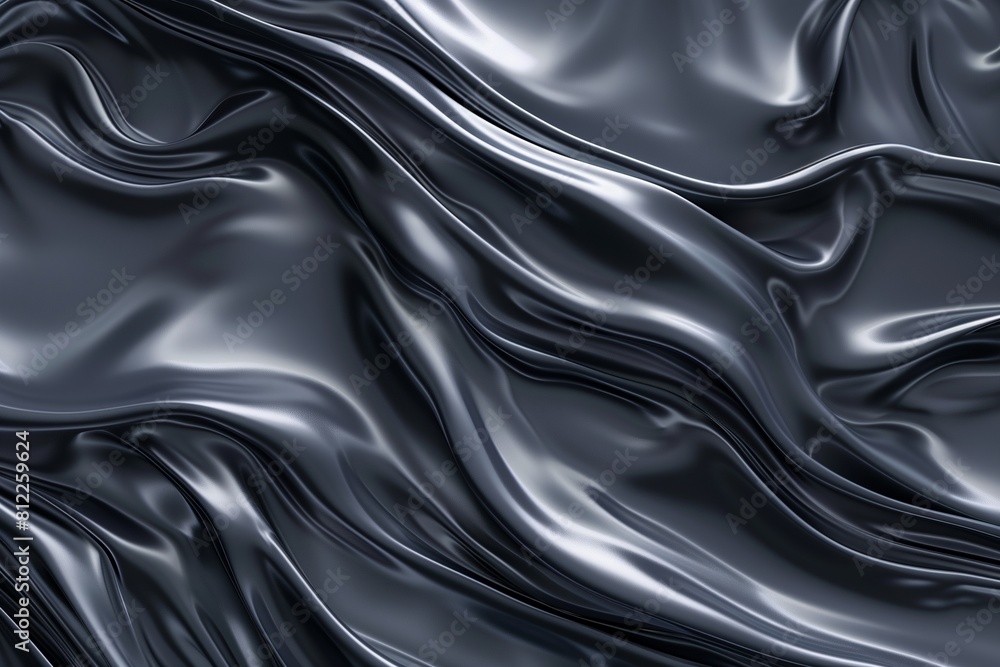Dark grey liquid waves corporate abstract motion background. Seamless ...