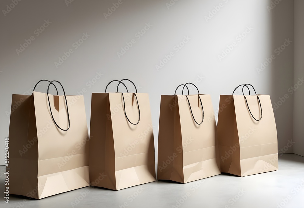 paper bag day with a lot of paper bags with different colours and ...