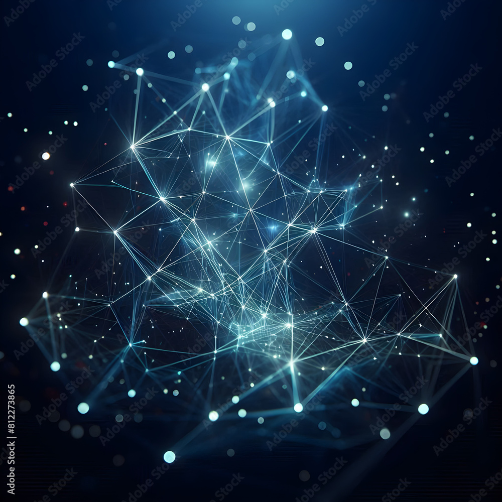 neural network, shine, technical, light, energy, blue, connect, code ...