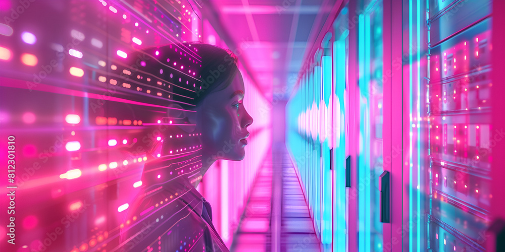 Matrix Background Number Binary Code Stream Digital Technology Data Computer Cyber