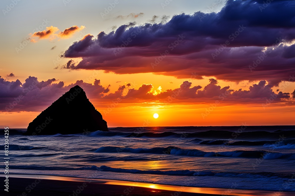 Photographs of beautiful sunsets, sunsets, brilliant sunsets in the ...