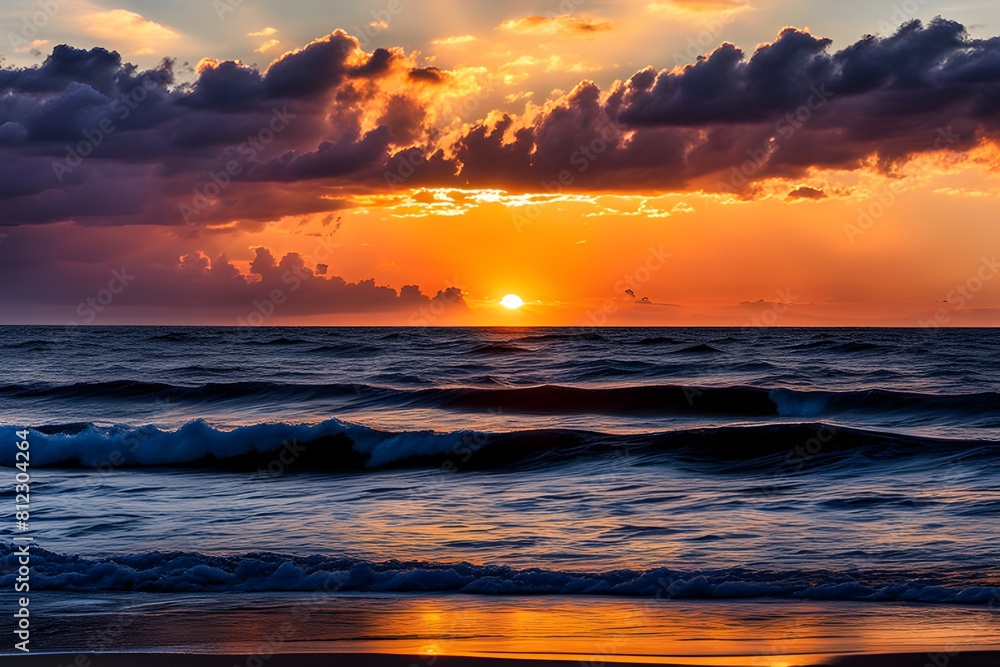 Photographs of beautiful sunsets, sunsets, brilliant sunsets in the ...