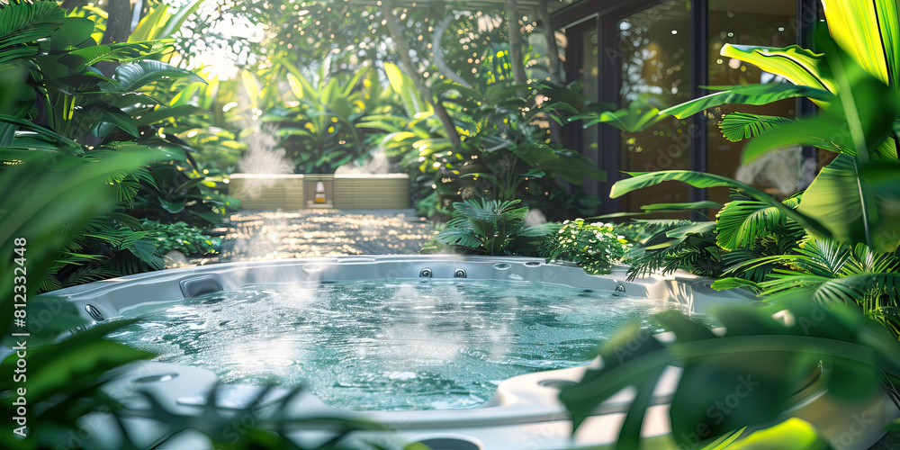 Zen Spa Oasis: An escape to serenity, boasting a Jacuzzi, steam room ...