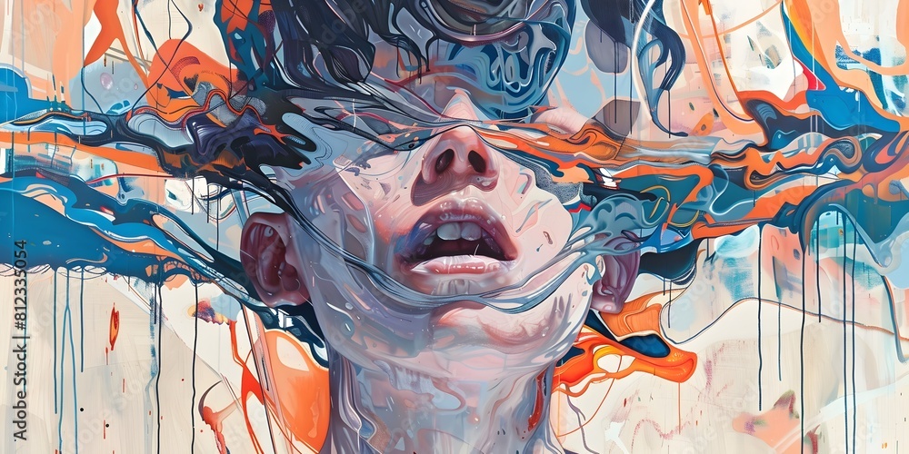 Surreal Self Portrait Exploring the Complexities of Mental Health ...