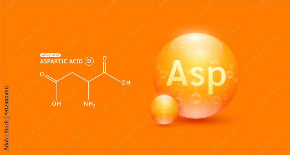 Aspartic acid amino orange and chemical formula structural ...