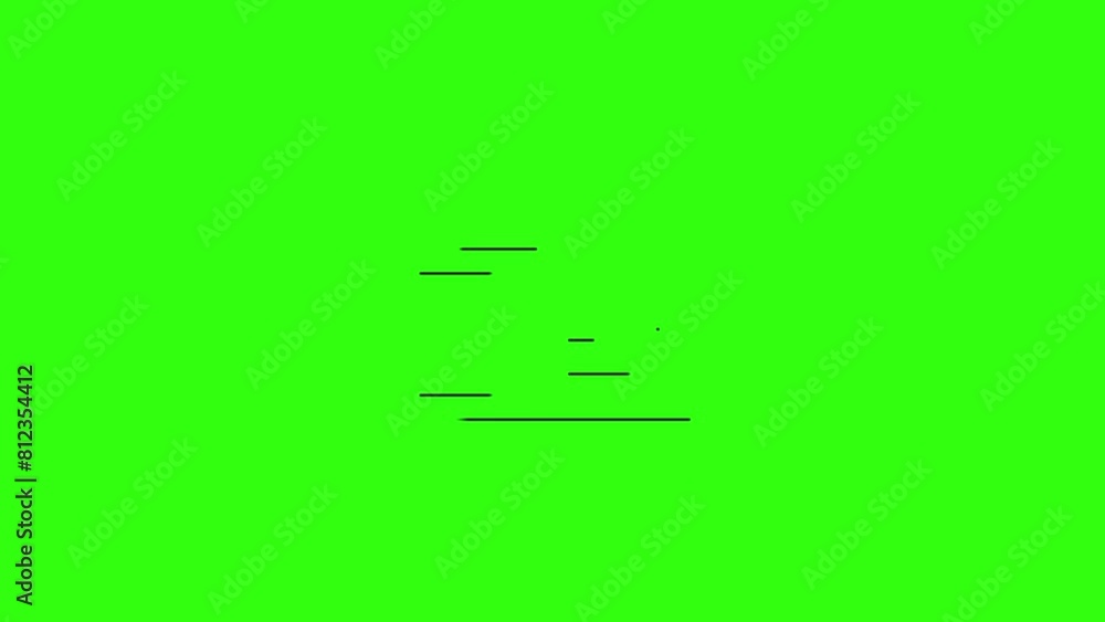 outline folder icon on green screen background. black line icon ...