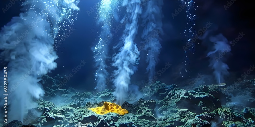 Stockfoto med beskrivningen Creatures of the Deep Sea Thermal Vents ...