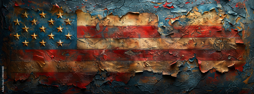 create a backdrop of the usaf flag next to the usa flag,generative ai ...