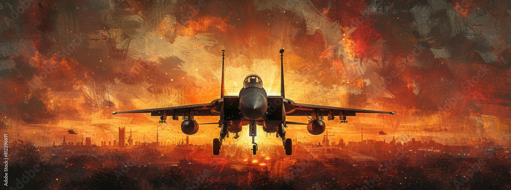 create a backdrop of the usaf flag next to the usa flag,generative ai ...