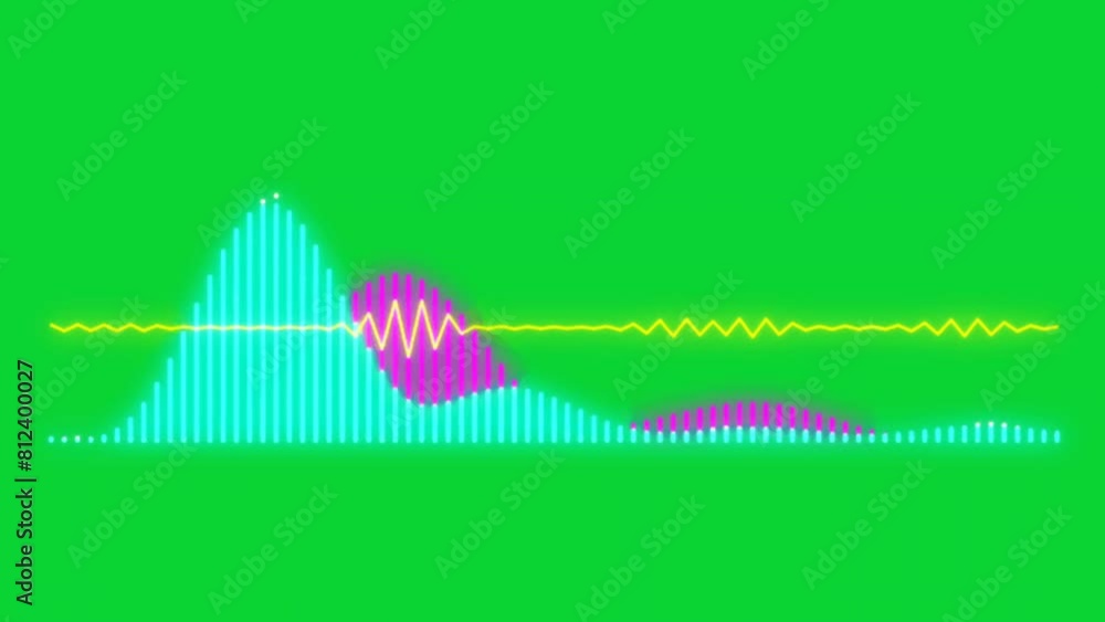 Audio Spectrum, Element Stock Overlay 4k Animation Stickers Video, with ...