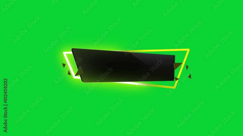 Neon Border light effect animated, Element Stock Overlay 4k Animation ...