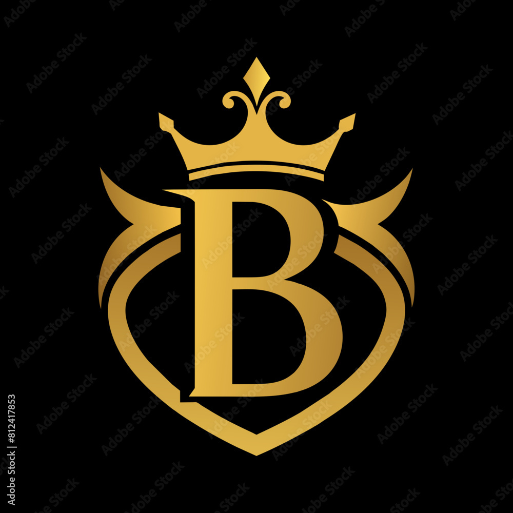 Vetor de Golden Unique regal golden royal, Letter "B" in capitals ...