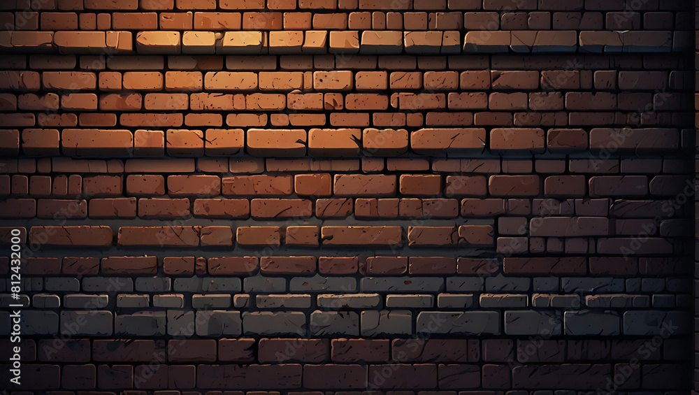 2D game level brick wall design, brick texture with simple details ...