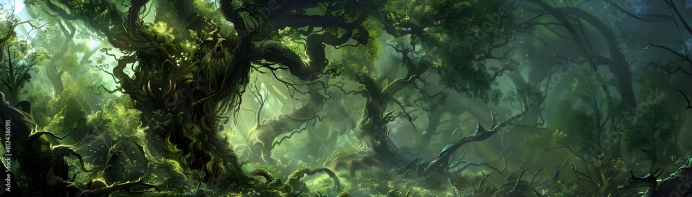 Treacherous Enchanted Forest A Mysterious and Ominous Landscape ...